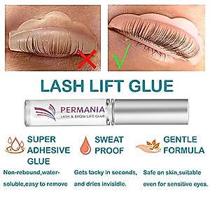 PERMANIA Lash Lift Kit,Lash Perm Kit, Fast Eyelash Lifting 5 Minutes DIY at Home with Strong Glue Disposable Sachet Lash Perming Kit Last 8 Weeks（30pcs）