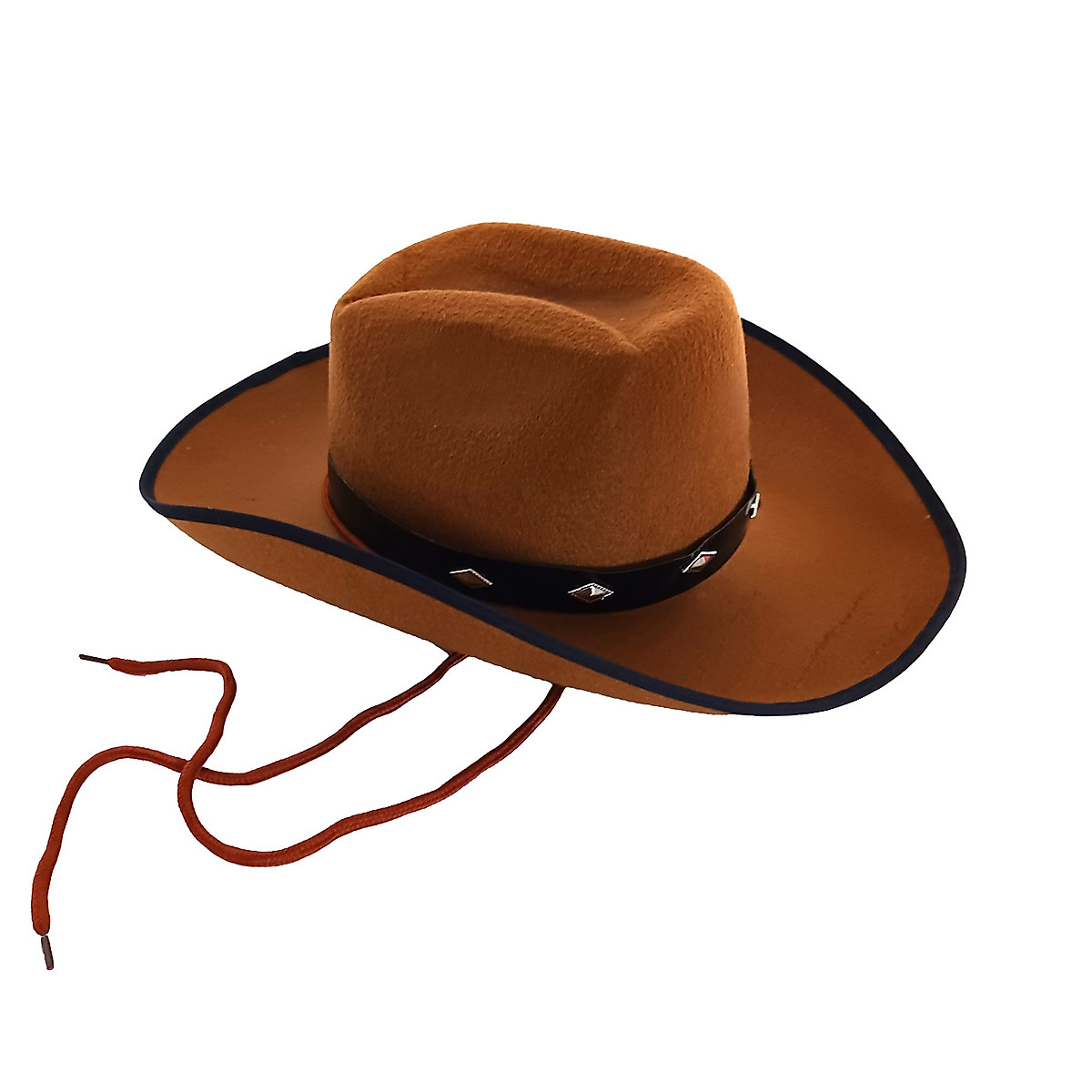 Children's Cowboy, Sheriff Theme Costume Dress Up Set For Boys and Girls - Cowboy Hat, Bandana and Gold Sheriff Badge (Brown)