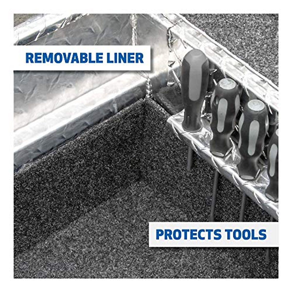 UWS SL-69-LP-R 69" Low Profile Single Lid Crossover Truck Box with Secure Lock Handles and Rails