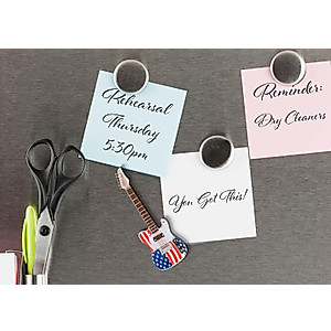 Broadway Gifts Co Miniature US Flag Electric Guitar 4 inch Wood Refrigerator Magnet