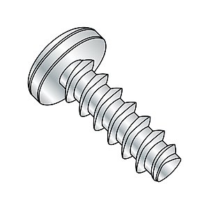 Small Parts 0610LPP Steel Thread Rolling Screw for Plastic, Zinc Plated, Pan Head, Phillips Drive, #6-19 Thread Size, 5/8" Length (Pack of 100)