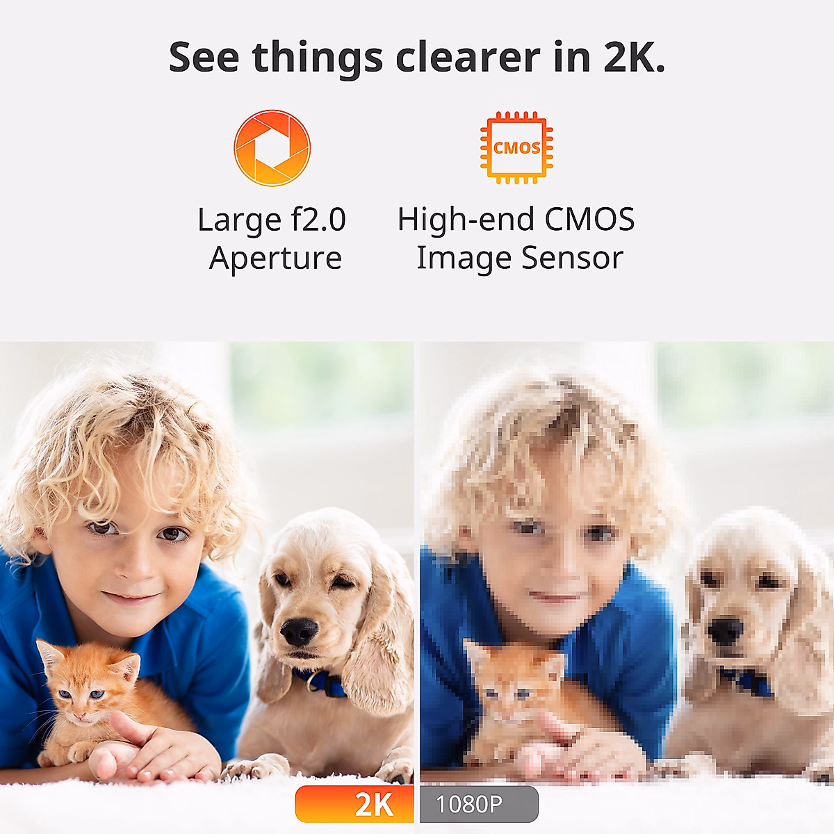 SwitchBot Baby Monitor with Camera, Audio Two-Way Talk, Pan/Tilt Cam 2K Ultra HD for Home Security, Indoor Camera WiFi 2.4G Works with Alexa & Google Home, Night Vision, Motion Tracking, Privacy Mode