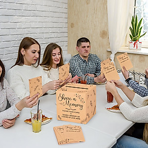 Hxezoc Share a Memory Cards for Collections, Kraft Memory Cards Box for Funeral, Graduation, Baby Showers, Anniversary, Birthday Party Supplies