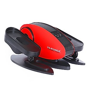 VX-Power Seated Elliptical Bike - Electric Under Desk Mini Elliptical Machine, Feet Massager, Compact Pedal Exerciser for Seniors, Home Office Leg Workout Exercise Equipment w/Remote & LCD Display