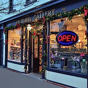 KEBE LED Open Sign, Bright High Visibility Advertisement Board Electric Display Sign Flashing Light for Business Walls Window Shop Bar Hotel, Two Modes, 19"x10"