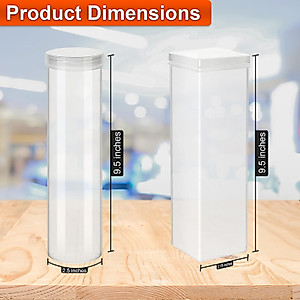 Home-X Set of 2 - Saltine Cracker Sleeve Storage Container/Cookie Stay Fresh Keeper, 1 Round and 1 Square