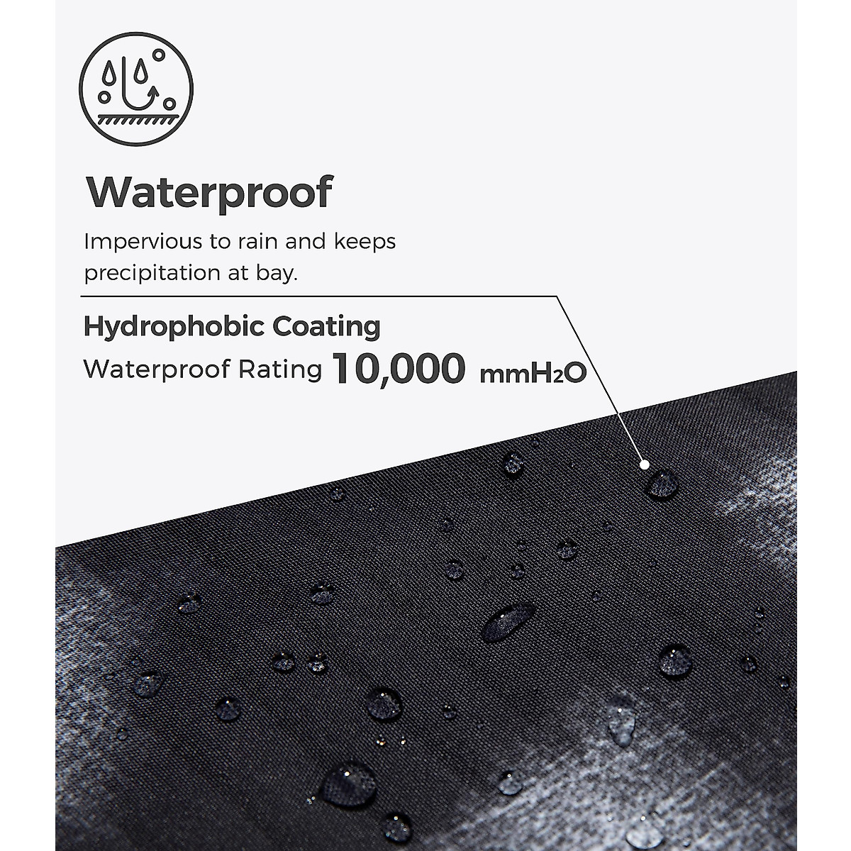 wantdo Women's Waterproof Fully Taped Seams Ski Jacket Rain Jacket with Detachable Hood Black L