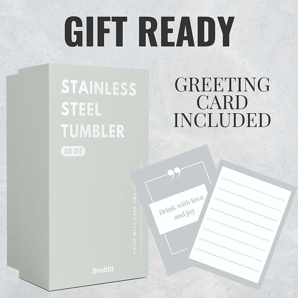 Onebttl Possum 20oz Tumbler With Spill-Proof Lid - Unique Gift for Possum Lovers, Women & Men - Opossum Gift Box Included - Black