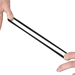 20 Pieces Large Stretch Hair Ties Hair Bands Ponytail Holders Headband for Thick Heavy and Curly Hair (Black, 5 cm in Diameter, 1 cm in Width)