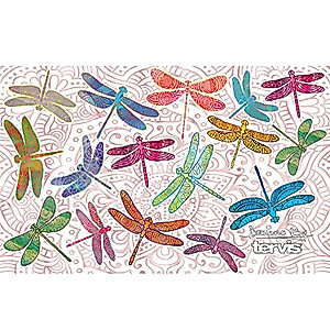 Tervis Dragonfly Mandala Triple Walled Insulated Tumbler Travel Cup Keeps Drinks Cold & Hot, 20oz, Stainless Steel