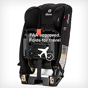 Diono Radian 3RX 3-in-1 Rear and Forward Facing Convertible Car Seat, Adjustable Head Support & Infant Insert, 10 Years 1 Car Seat Ultimate Safety and Protection, Slim Fit 3 Across, Jet Black