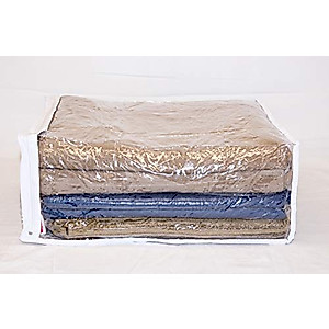 Clear Vinyl Zippered Storage Bags 11 x 15 x 6 Inch 5-Pack