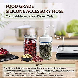 Jar Vacuum Sealer Accessories for Foodsaver Vacuum Sealer Food Storage and Compatible with Most Household Vacuum Machines Attachment for Mason Regular and Wide Mouth Jars