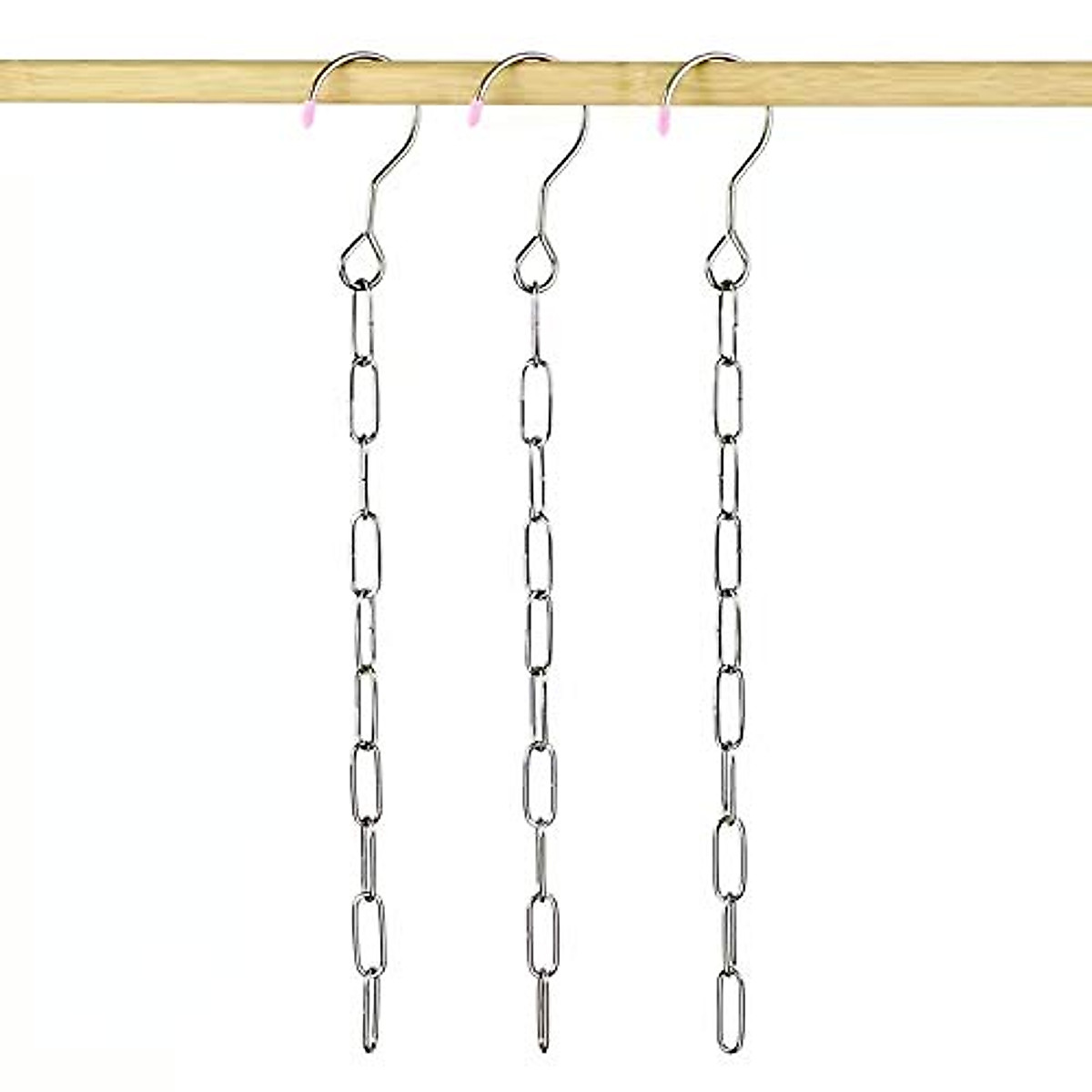 Closet Organizers Hangers, Stainless Steel Space Saving Clothes Hanger Organizer, 3 Pack Magic Metal Vertical Hangers with 10 Slot, T Shirt Organizer for Wardrobe, Multiple Hangers in One