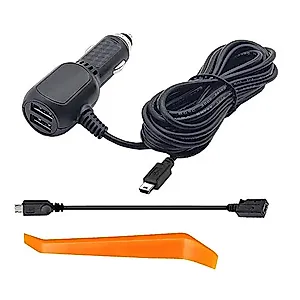 Dash Cam Charger, Dosili car Dash cam USB Power Cord, Micro USB & Mini USB Cable, for Dash Camera and GPS Charger Power Cord（11.5ft）