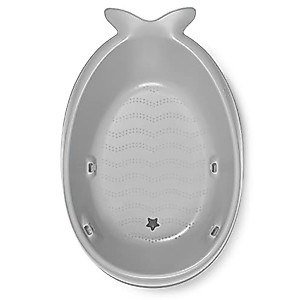Skip Hop Baby Bath Tub, 3-Stage Smart Sling Tub, Moby, Grey