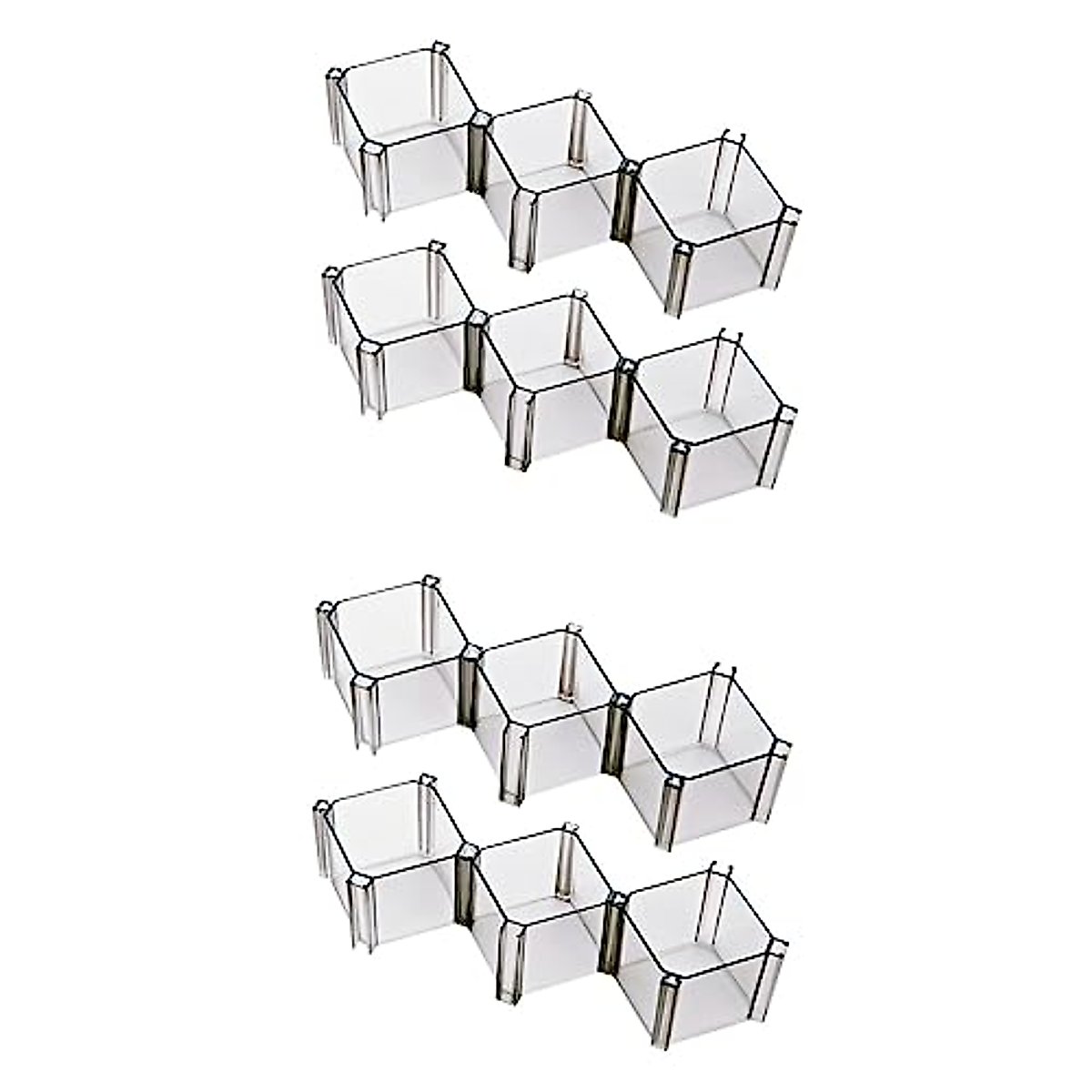 Zerodeko Desk Drawer 12 Pcs Plastic Organizer Box Underwears Storage Box Desk Storage Holder Desk Storage Box Storage Container Bra Sock Travel Grey Partition Socks Storage Container