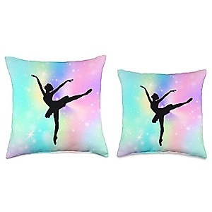 TAYEGU Dance Dancers Ballerina Ballet Dance Dancer for Girls Women Throw Pillow, 16x16, Multicolor