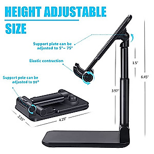 Cell Phone Stand for Desk, Angle Height Adjustable Phone Holder for Office, Compatible with iPhone 13 12 11 Pro XS Max XR 8 7 6S Plus, Samsung S20+ Note10, Tablets, Charging Accessories (2 Pack)