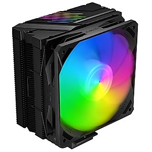upHere S5C CPU Air Cooler LGA 1700 Ready 5 Heat Pipes 120mm PWM Processor Cooler for Intel LGA 1700/1200/115X AMD Universal Socket with 5V ARGB SYNC Auto RGB,Black