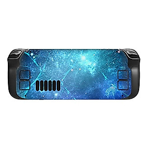 PlayVital Full Set Skin for Steam Deck, Decal Stickers for Steam Deck Handheld Gaming PC - Blue Nebula
