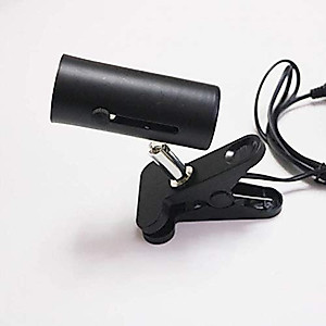 ZHONGJIUYUAN Reptile lamp Holder pet lamp Ceramic Lamp Holder Aquarium Lighting Sun Light UVB Lamp Clip for Fish Tank Turtle Lizard Habitat (Black)