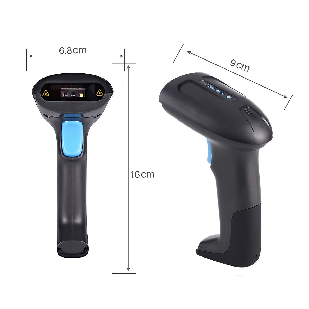 REALINN USB 2D QR Barcode Scanner Wired, Automatic Handheld Code Reader Dustproof Waterproof Shockproof Plug and Play Fast and Precise for Mobile Payment, Store, Supermarket, Warehouse