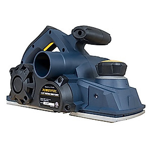 POWERTEC HP1005 Portable Corded Hand Planer 8 Amp Power Motor with 4 3/8 Hand Planer Blades | Electric Woodworking Tool