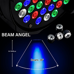 TENGCHANG 180W 56 LED Par 64 Blinder Light RGBW DJ Stage Lights DMX512 Stage Washer for Wedding Party Disco Stage Lighting