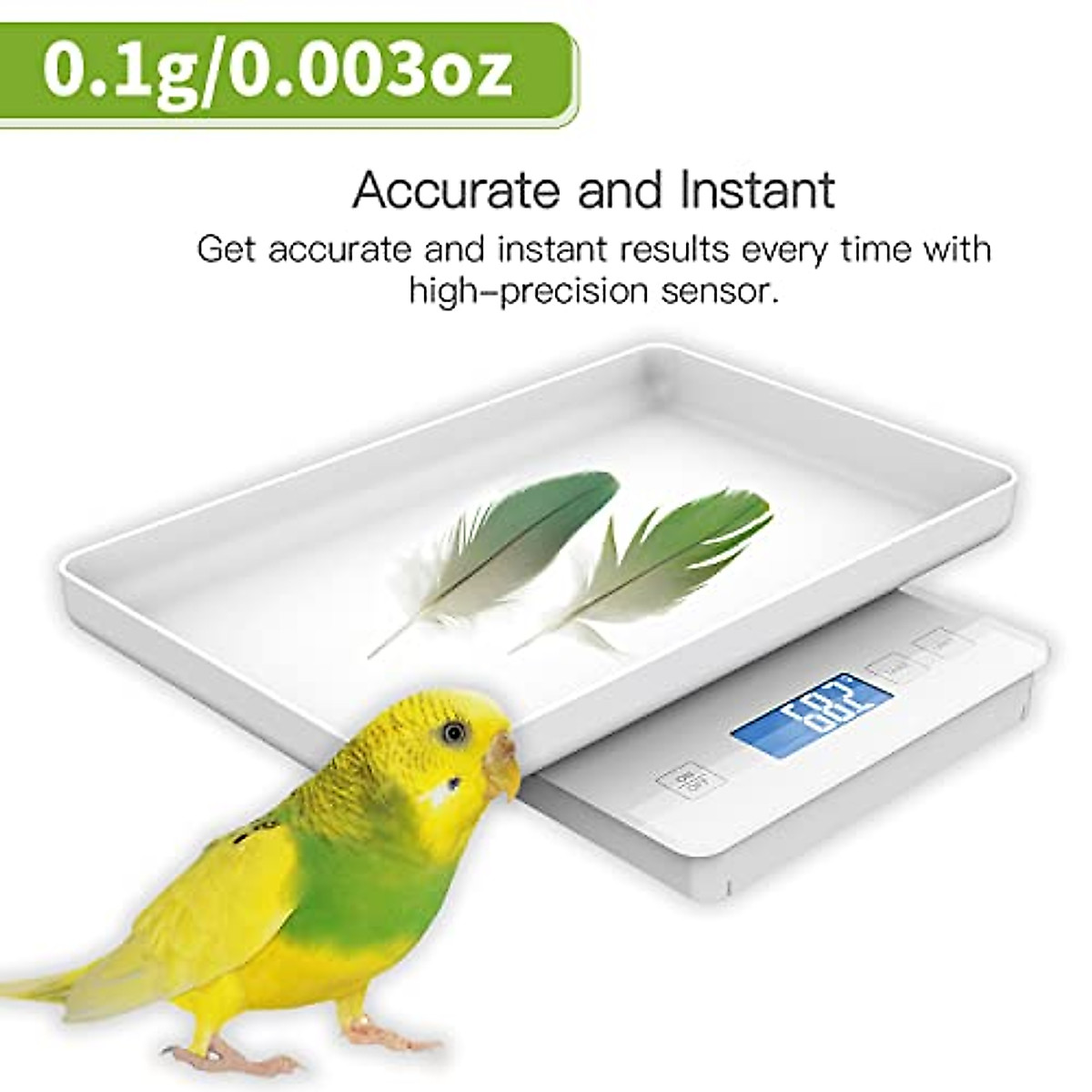 MINDPET-MED 11lbs/0.1g Pet Scale for Small Animal, Whelping Scale, Guinea Pig Weighing Scale, High Precision 0.003oz, Suitable for All Newborn Pets, Kittens, Turtles,