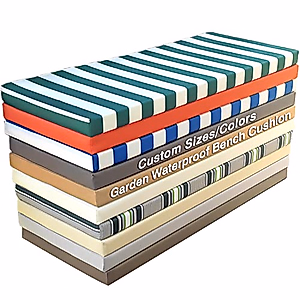 RCDPK Custom Outdoor Bench Cushion,Garden Bench Pads - Waterproof, Sunscreen,Fade Resistant, Personalized Size Bench Furniture Cushion for Garden Patio Terrace Cushion,Rocking Chair Cushion