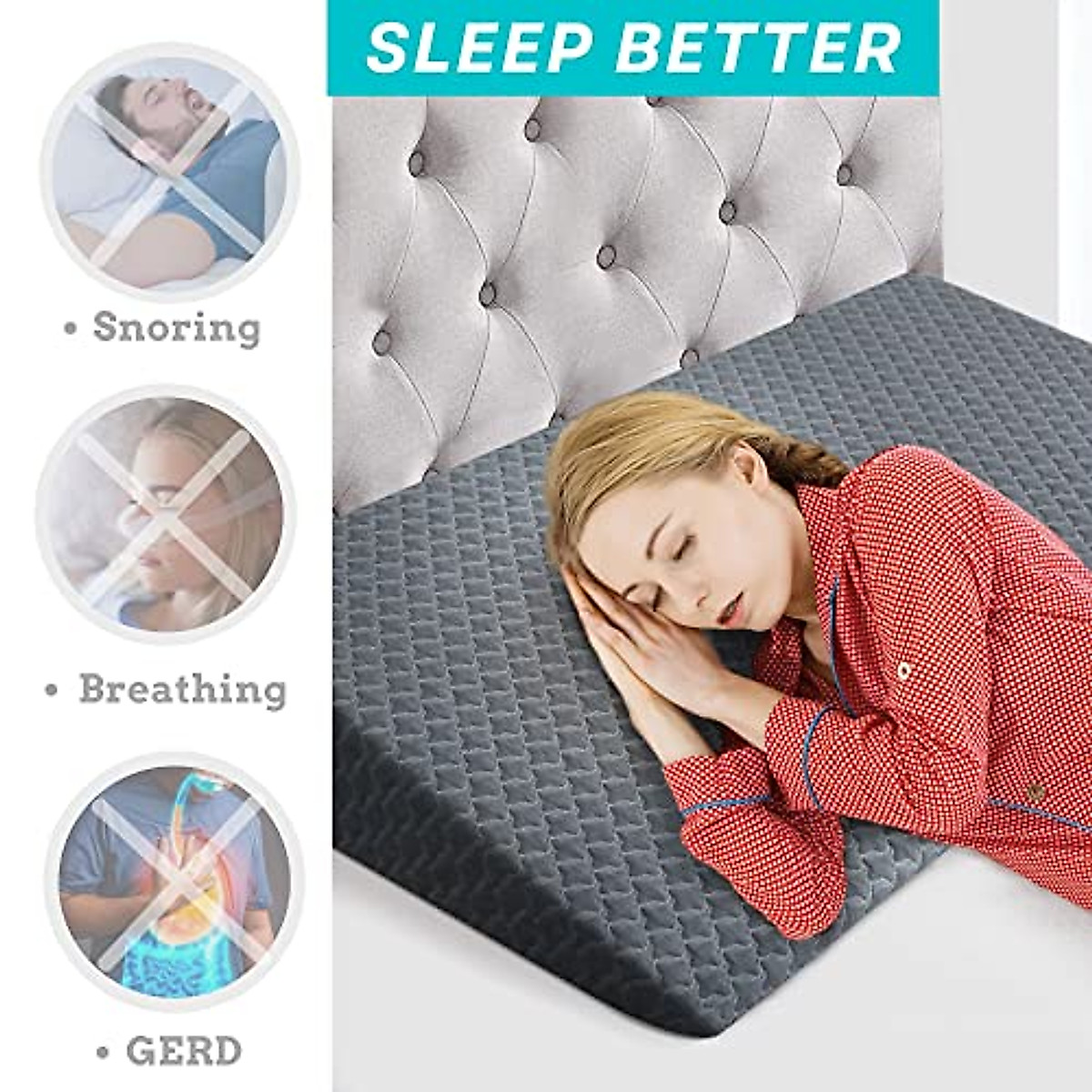 MeMoreCool Mattress Wedge Lifter, Wedge Bed, Mattress Riser, Bed Wedge Under Mattress, Bed Wedge Acid Reflux, King Bed Wedge, Mattress Elevator Wedge