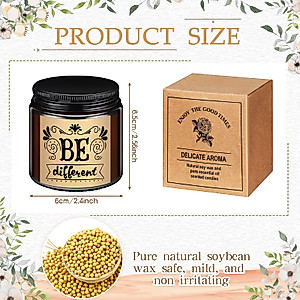 MTLEE 24 Pcs Thank You Candles Gift 6.7 oz Inspirational Jar Candles Bulk 8 Fragrance Thank You Gifts for Employee Appreciation Gifts Coworker Employee Women Teacher Volunteers (Retro, Sweet Scent)