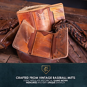 FIELDERS CHOICE GOODS Leather Trifold Wallet - Handcrafted from Vintage Baseball Gloves by FC Goods