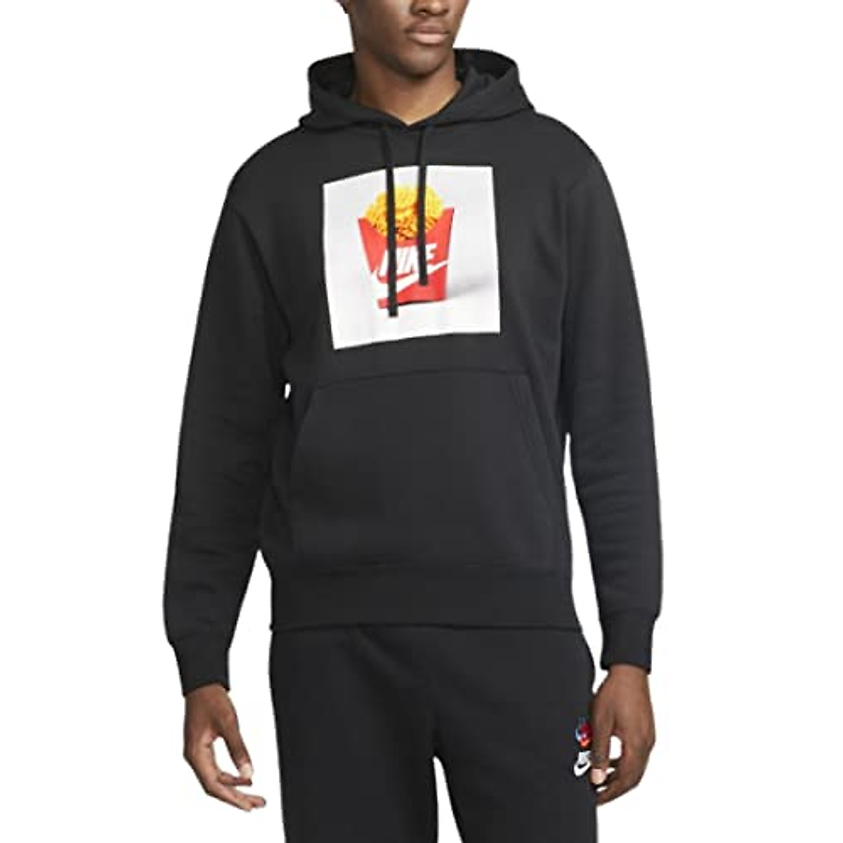 Nike Sportswear Men's Brushed-Back Pullover Hoodie (as1, alpha, l, regular, regular, Standard, Black, large)