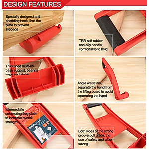 LABOFiC Drywall Carrier Handle 2 Pack, ABS Plastic Plywood Carrier Tool, Plywood Lifting Tool, Drywall Carrying Tool, Lift and Carry Panel Mover, Great for Plywood, Glass Board, Plasterboard