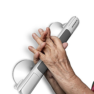 LORESJOY Handicap Grab Bars for Bathtubs and Showers, 12 inch Grab Bars for Bathroom with Indicators, Suction Cup Shower Handle for Elderly, Balance Assist Safety Bath Handle Bathroom Balance Bar