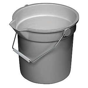 Continental Huskee® Buckets, 14 Quart, Gray, Pack Of 6