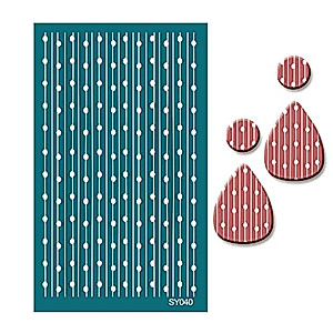 6Pcs Polymer Clay Silk Screen - Silk Screen Stencils for Polymer Clay - Reusable Silkscreen Print Kit Printing on Clay Jewelry Clay Earrings Silkscreen Stencil for Polymer Clay Earrings Jewelry