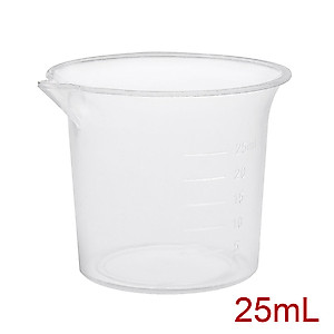 uxcell 2pcs Measuring Cup Labs PP Graduated Beakers 25ml