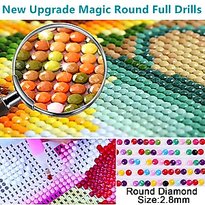 Ourtimfun 5D Diamond Painting Kits Game Angel Warrior Full Drill Round Diamond Art Gems Stone Cross Stitch DIY Diamond Painting by Number Kits for Wall Decoration 10x16inch, Clear