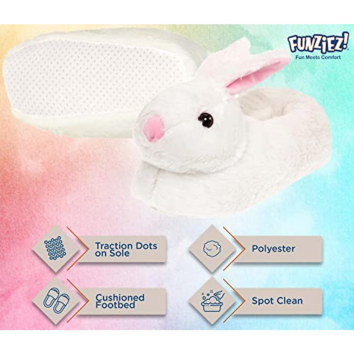 Silver Lilly Fuzzy Animal Slippers for Women & Men, House Shoes, Teddy Bear, Cow, Cute, Great Mother's Day Gift for Mom, Wife, Daughter