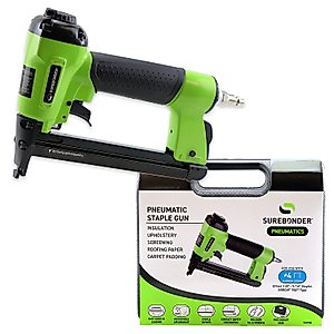 FPC (Surebonder) 9600B 9600A Pneumatic Heavy Duty Standard T50 Type Stapler with Case (air compressor needed not included)