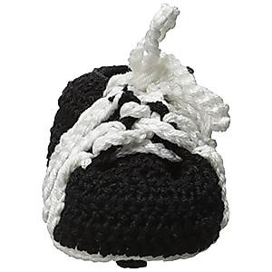 Jefferies Socks Baby-Boys Soccer Cleats Crochet Bootie, Black, Newborn