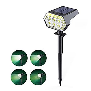 oditton Solar Garden Light, Solar Light, Solar Deck Light, Solar Spotlight, Solar Wall Light, IP65 Waterproof, 4 Bright Modes, Outdoor for Ardens, Courtyards, Fences, Paths, Patios, 1 Pack