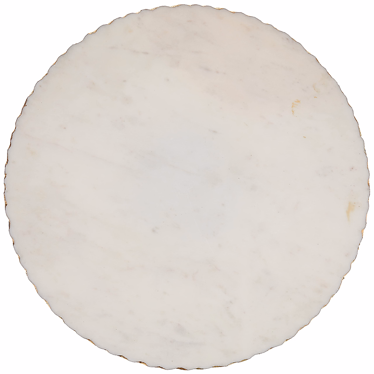 Mud Pie 41140011 Marble Lazy Susan White, 16" dia