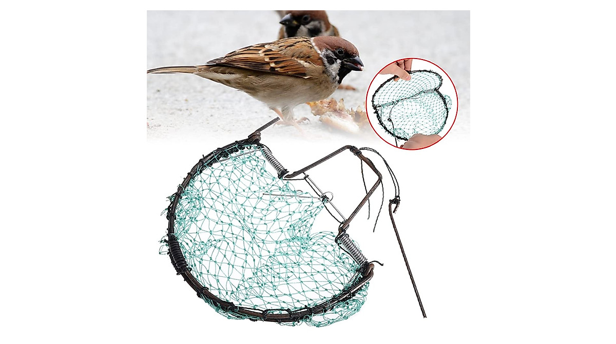 Humane Live Bird Trap Net - Catch Pigeons, Sparrows & More