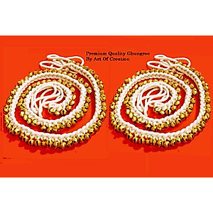 Art Of Creation Kathak Ghungroo Bells Anklet Pair 50+50 Bells Musical Dancing Instrument Bharatnatayam Indian Dancers from India 100 Big Bells