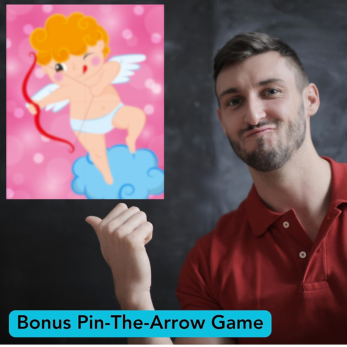 Iconikal Valentine's Day 32 Player Bingo Game Set Classroom Group Activity Fun Interactive Learning School Plus Bonus Game