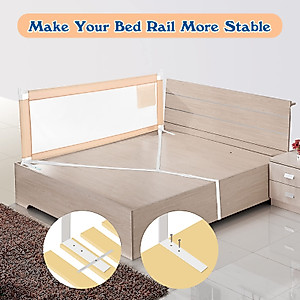 welspo 70 Inches Bed Rail for Toddlers Fold Down Safety Baby Bed Guard Swing Down Bedrail for Convertible Crib, Kids Twin, Double, Full Size Queen & King Mattress, Beige [Upgraded] (1 Pack)